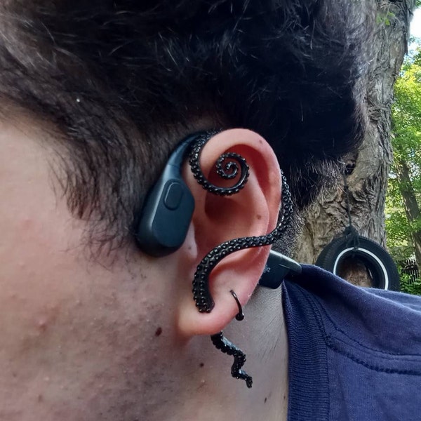 Octopus Tentacle Ear Cuff, Octopus Tentacle Ear Cuff, Ear Cuff, Octopus ...