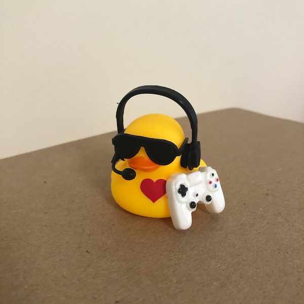 Yellow Rubber Duck, PC Gamer Duckie With Headset and Controller. Cute ...