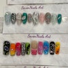 3D Custom Freestyle Press on Nails | 3D Orchad Flower Colorful ...