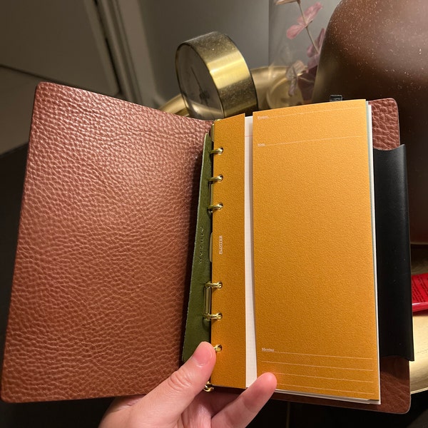 Travelers Notebook/ring Binder Insert Pocket, Dupont Paper/leather ...