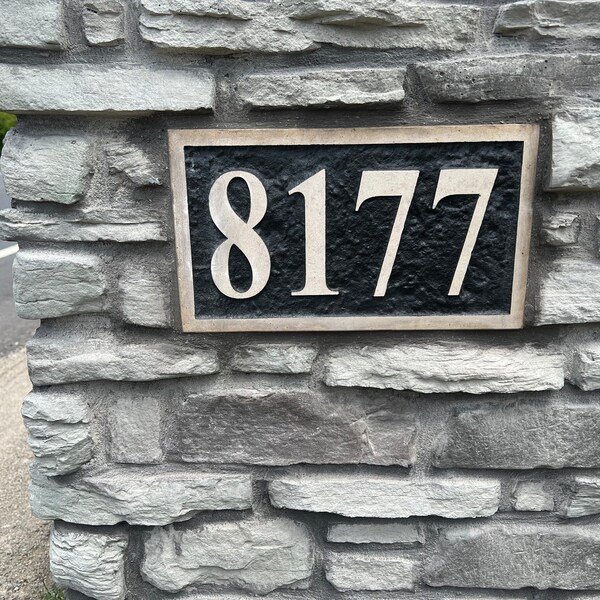 Address Stone, House Number, Inverted - Etsy