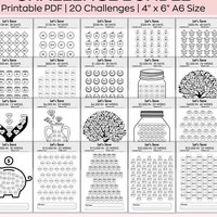 20K, 40k Money Saving Challenge Printable, 20000,40000 Couple Savings ...