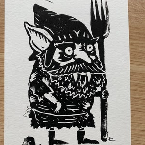 The Kitchen Goblin Goblin Print Kitchen Print Weird Wall - Etsy