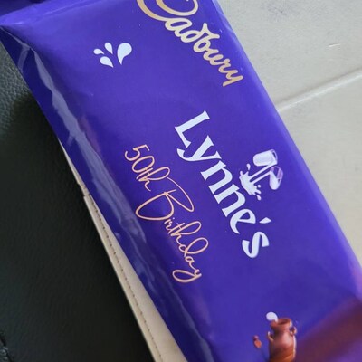 Personalised CADBURY Chocolate Wrapper Personalised Birthday Chocolate ...
