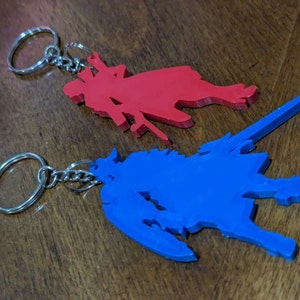 Dark Knight FFXIV Job Symbol / DRK Key Chain 3D Printed Final Fantasy ...