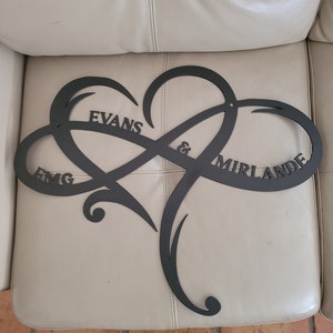 Personalized Infinity Heart Metal Sign Infinity Sign | Etsy