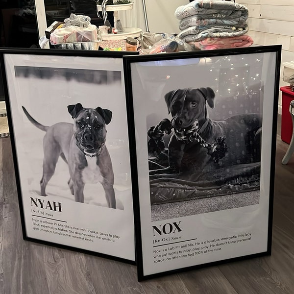 Custom Pet Poster, Personalized Dictionary Description, Pet Portrait ...