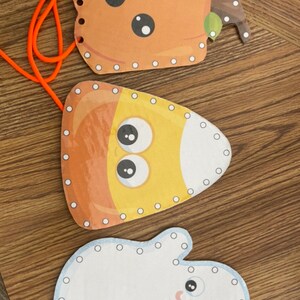 School Days Lacing Cards, Fine Motor Activity, Preschool Centers ...