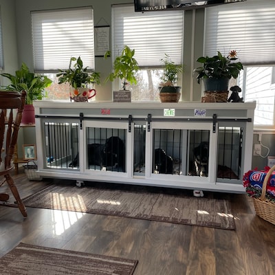 Digital Plans Wooden Dog Crate Entertainment Center DIY Dog Kennel ...