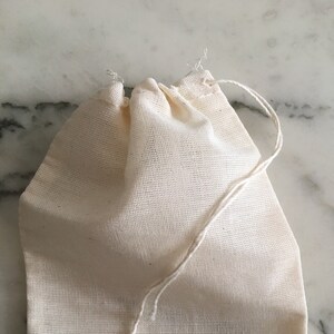 25 3x4 Natural Cotton Muslin Drawstring Bags - Etsy