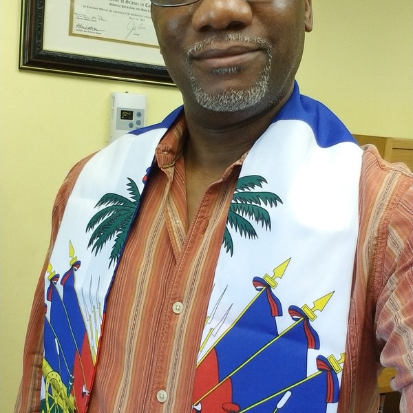 Haiti Haitian Flag Graduation Stole (satin) - Etsy