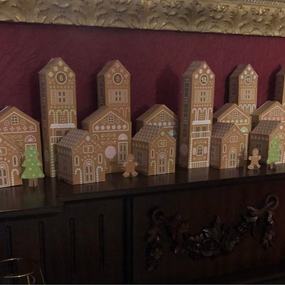 Printable Advent Calendar, Gingerbread Houses, DIY Paper Christmas ...