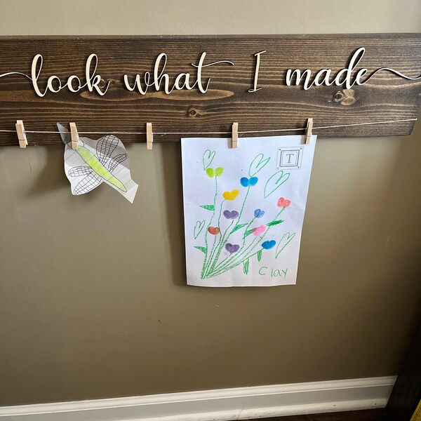 Look What I Made Sign - Child Art Sign - Kids Name Sign - Child Art ...