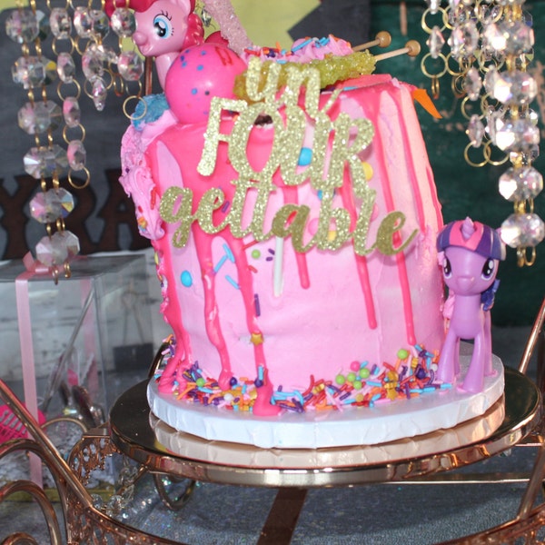 Unfourgettable Cake Topper, Un Four Gettable Cake Topper, 4th Birthday ...