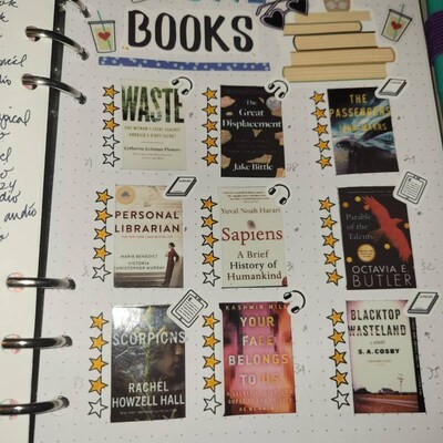 Reading Log Sticker 4.4w X 5.9h Title, Author, and Rating Columns 20 ...