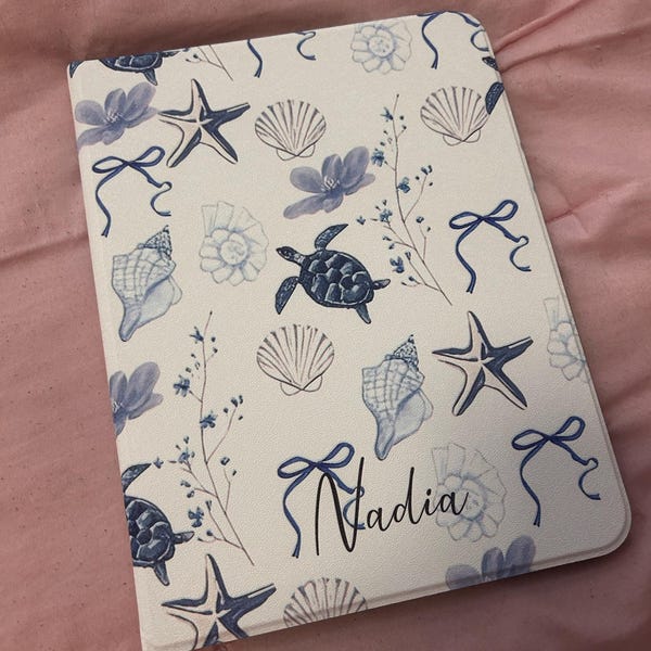 Blue Ocean Bow iPad Case for iPad Pro 12.9” 11” 2024, Air 6 5 4, Mini 6 ...