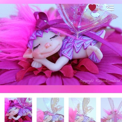 Flower Fairy Fae Troll Gnome Faerie Trinity Ooak Art Doll Miniature - Etsy