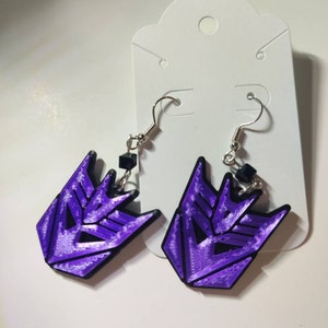Transformers 3D Printed Earrings Autobots, Decepticons Earrings Arcee ...