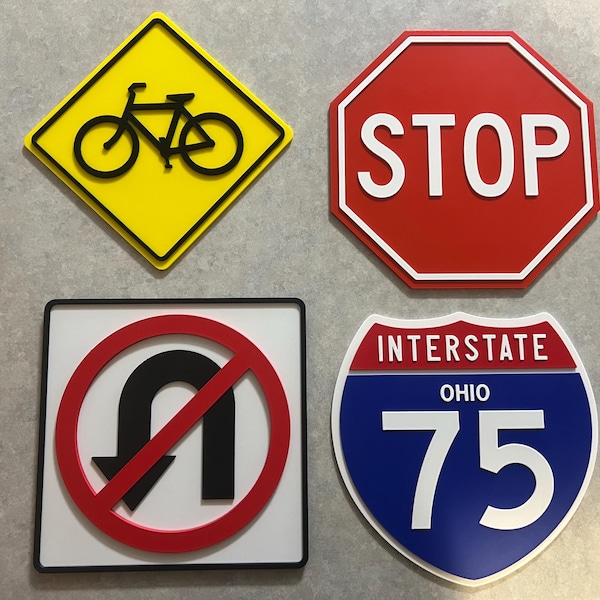 Red Stop Sign: Modern Wall Art for Car Enthusiasts - Etsy