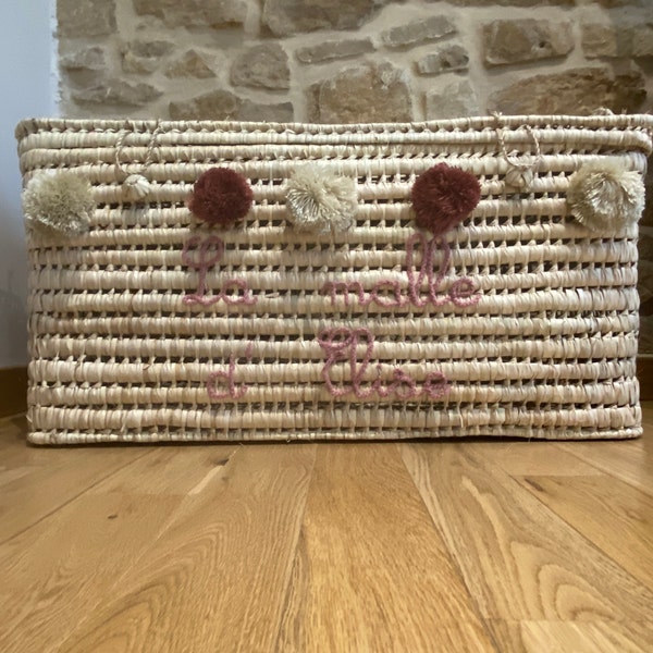 PERSONALIZED Wicker Storage Chest, Toy Trunk, Wicker Toy Chest, Rattan ...