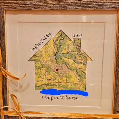 Housewarming Gift, Our First Home, House Map, First Home Gift for ...