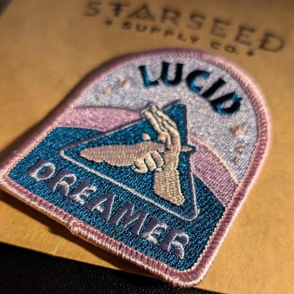 Lucid Dreamer Patch - Metaphysical Fashion Accessory - 3" Iron on ...