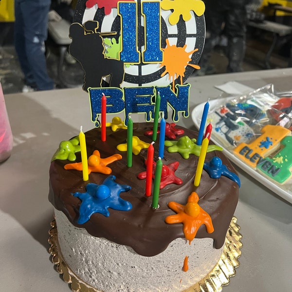 Paintball Cake Topper, Paintball Birthday Party, Paintball Party. - Etsy