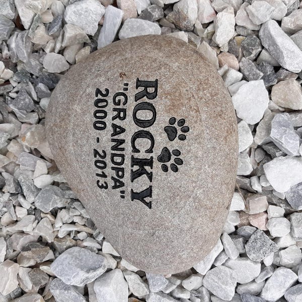 Family Tree Written in Stone- Custom Carved River Rock Garden ...