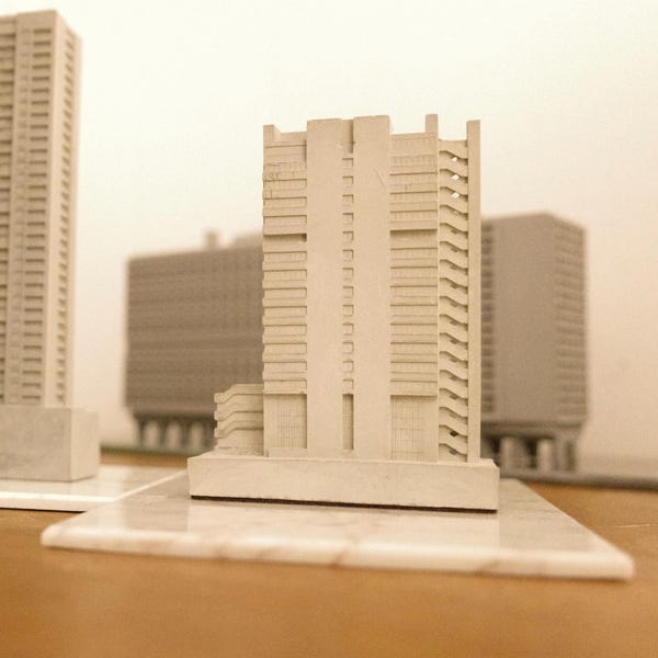 Barbican YMCA - Miniature Concrete Architecture Model: MINI 046 - Etsy