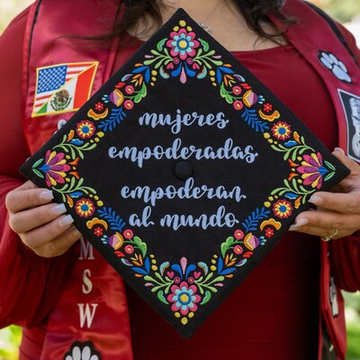 Embroidered Cowgirl Grad Cap Topper Graduation Cap Topper Grad Gift ...