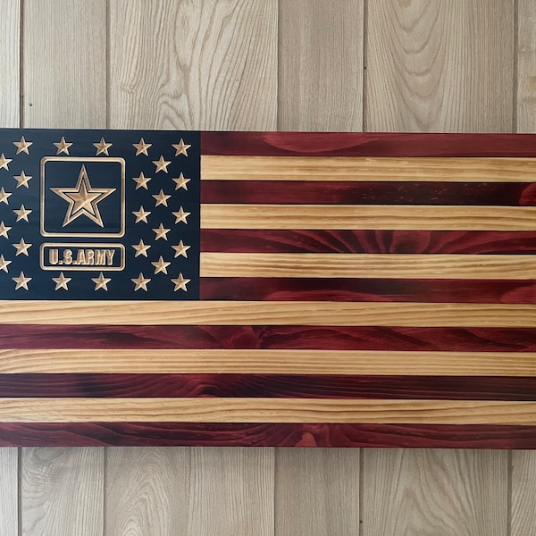 Rustic Flag (size 26x14), Customizable, Wooden Flag, Medium, Large ...