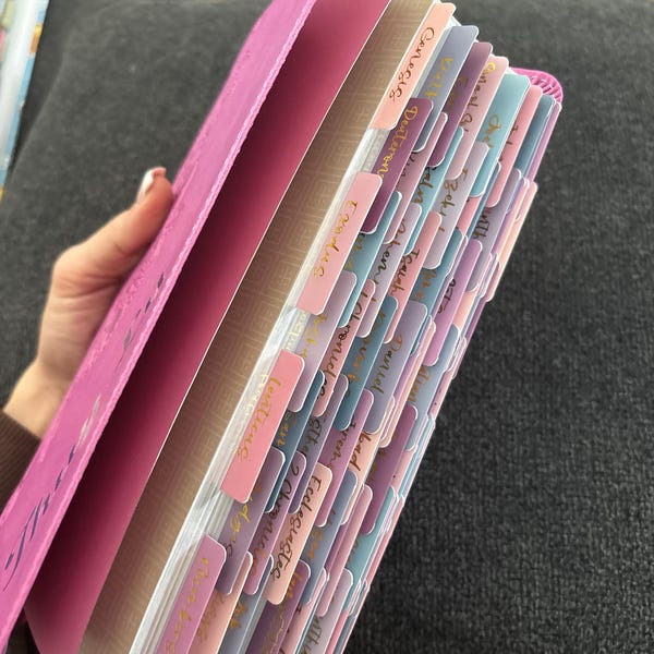Pink NLT Personal Size Giant Print Holy Bible With Ombre Tabs,red ...