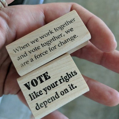 Voting Rubber Stamp, When We Work Together D33713 Wood Mounted - Etsy