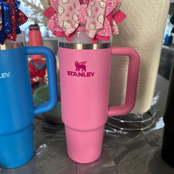 Glitter Tumbler Bow for Stanley, Straw Topper, Copper Gold Rose Gold ...