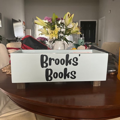 Personalized Children's Library Box, Baby Book Box, Book Storage ...