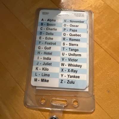 EMS Report & Phonetic Alphabet Vertical Badge Card - Etsy