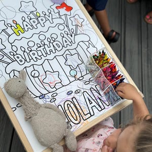 Digital Name Flower Doodle Coloring Poster, Personalized Name Poster ...