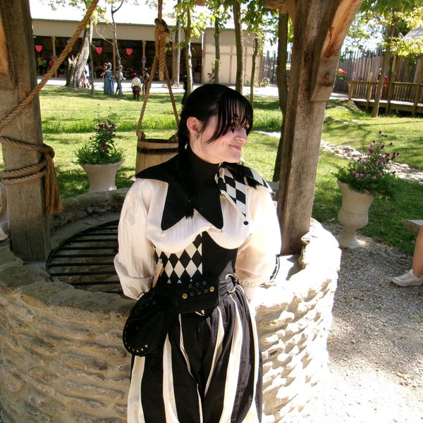 Buffoon Costume, Collar and Corset Medieval Cosplay, Baroque Jester ...
