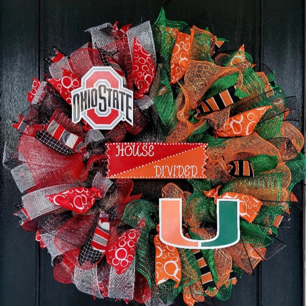 Large Burlap Wreath Notre Dame Wreath Notre Dame Fighting Irish Wreath ...