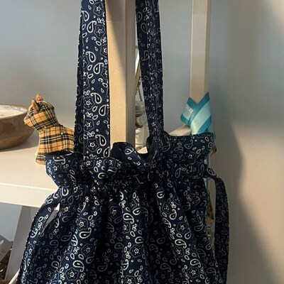 Drawstring Tote Bag Pdf Sewing Pattern, Womans Easy Beginner Linen ...