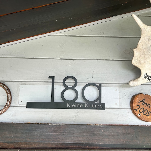 House Number | Large Weatherproof 2mm Steel House Number | Modern ...