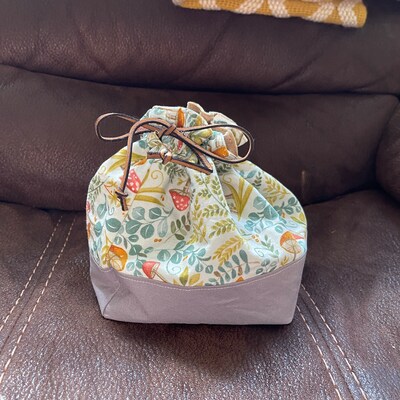 Drawstring Bag PDF Sewing Pattern Instant Download Flat Bottom Dice Bag ...