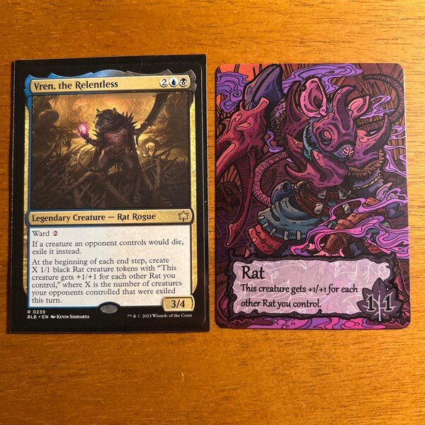 Monster / Sorcerer Role Token Custom MTG Magic Gathering Fantasy Board ...