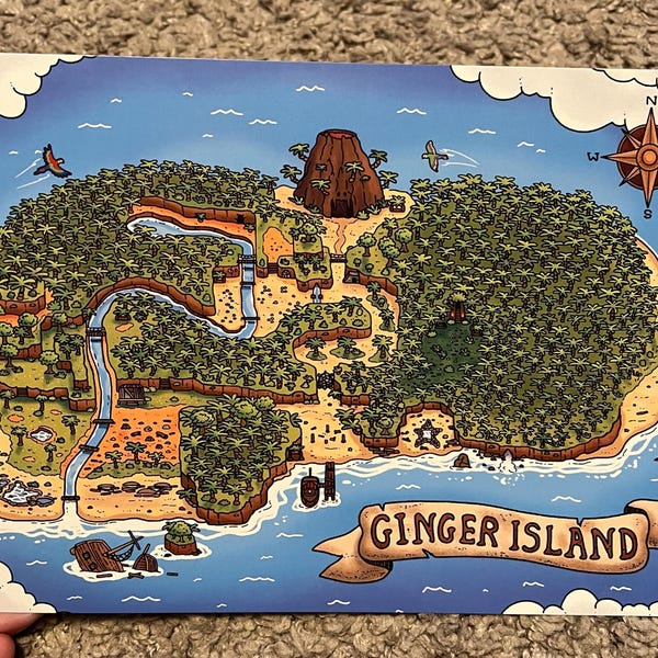 Yoshi's Island Map Art Print (A5) - Etsy