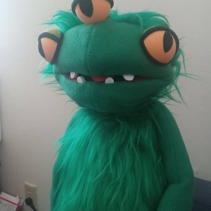 Sr. VINALIN the Peaceful Blue Monster Hand Puppet - Etsy