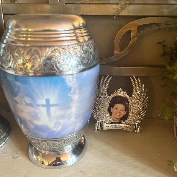Cracked Glass Cremation Urn for Human Ashes Cremation Urns for Adults ...