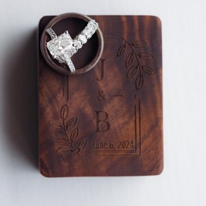 Triple Flip Wooden Ring Box, Custom Wedding Ring Box, Engagement Ring ...