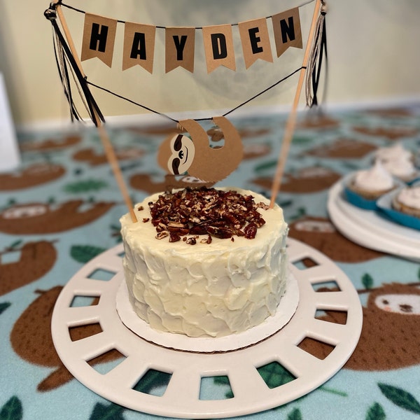 Sloth Cake Topper for Birthday - Sloth Party Cake Topper - Sloth ...