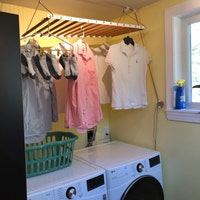 Wall / Ceiling Mounted Clothes Drying Rack, Clothes Airer, Hanging ...