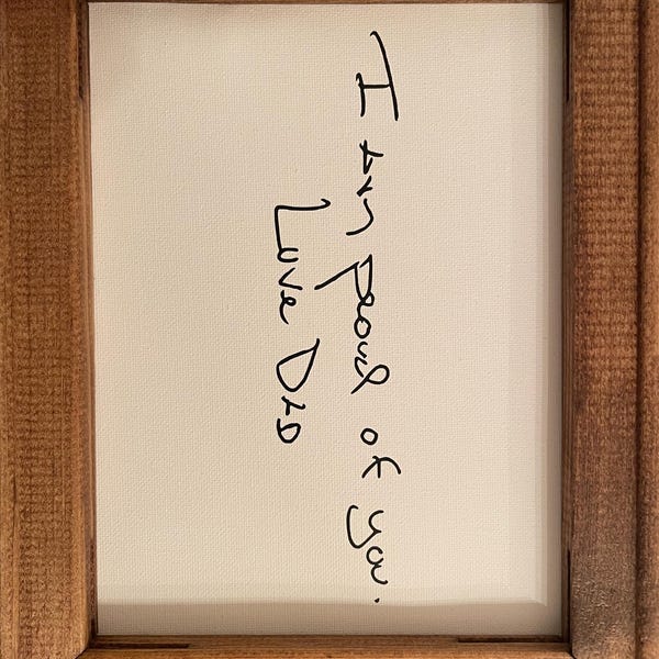 5x7 Frame, Framed Canvas Handwriting Gift,memorial Gift, Handwriting ...